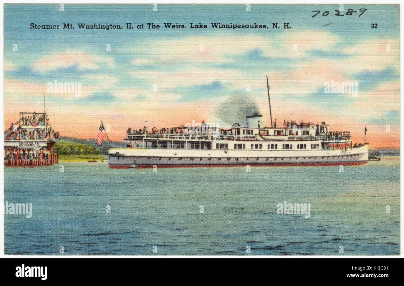 The Steamer Mt. Washington II, located at The Weirs on Lake ...