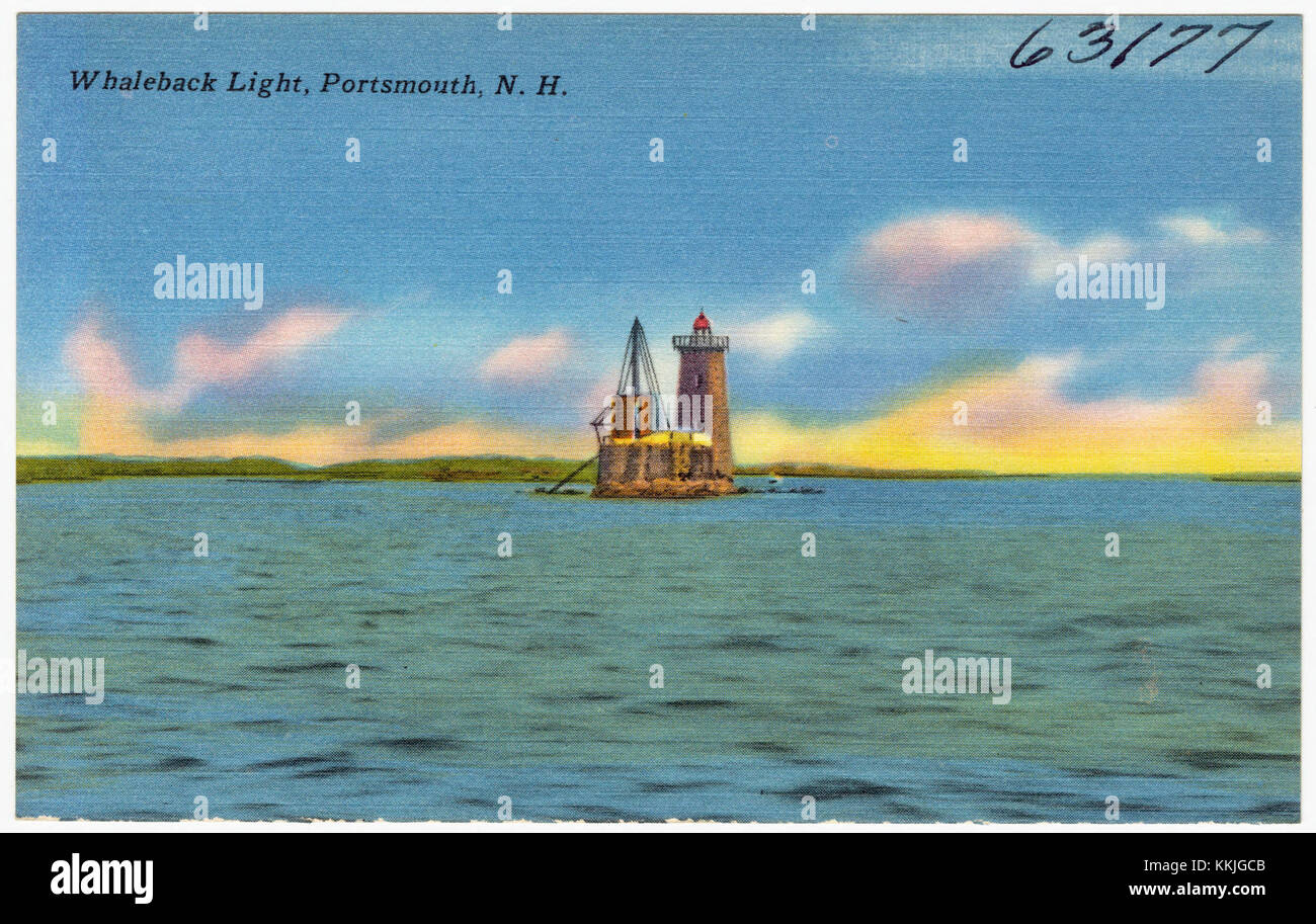 Whaleback Light is a lighthouse located off the coast of Portsmouth ...
