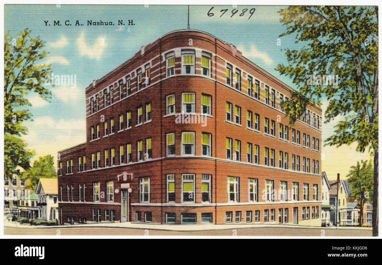 A historical image of the YMCA building in Nashua, New Hampshire ...