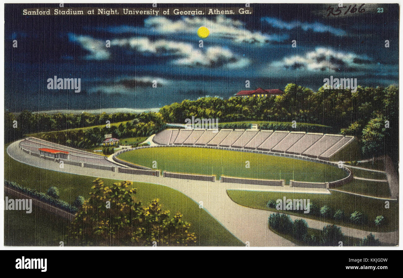 Sanford Stadium, located at the University of Georgia in Athens ...