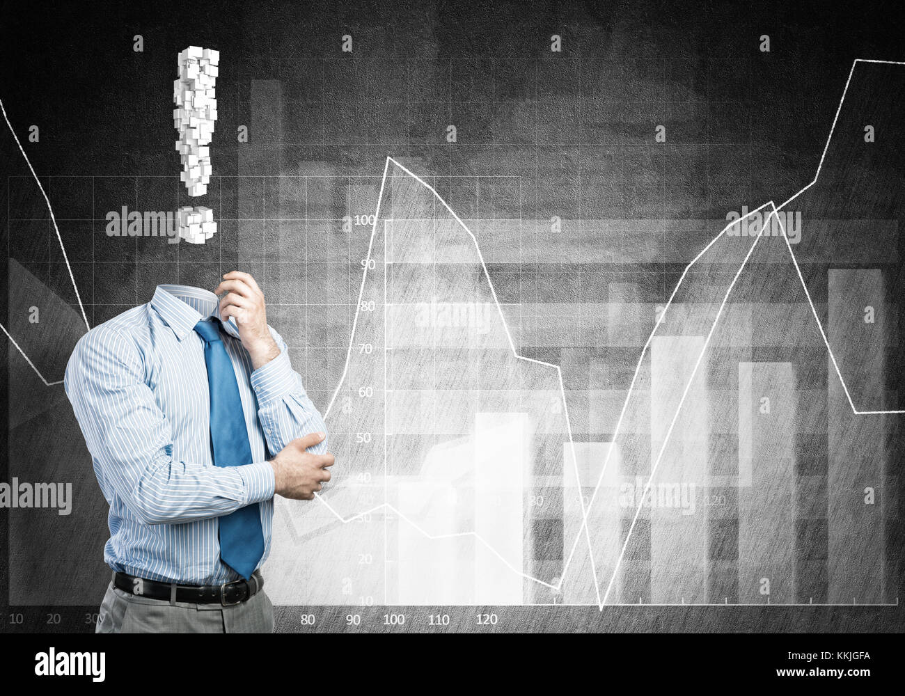Pensive headless businessman Stock Photo - Alamy