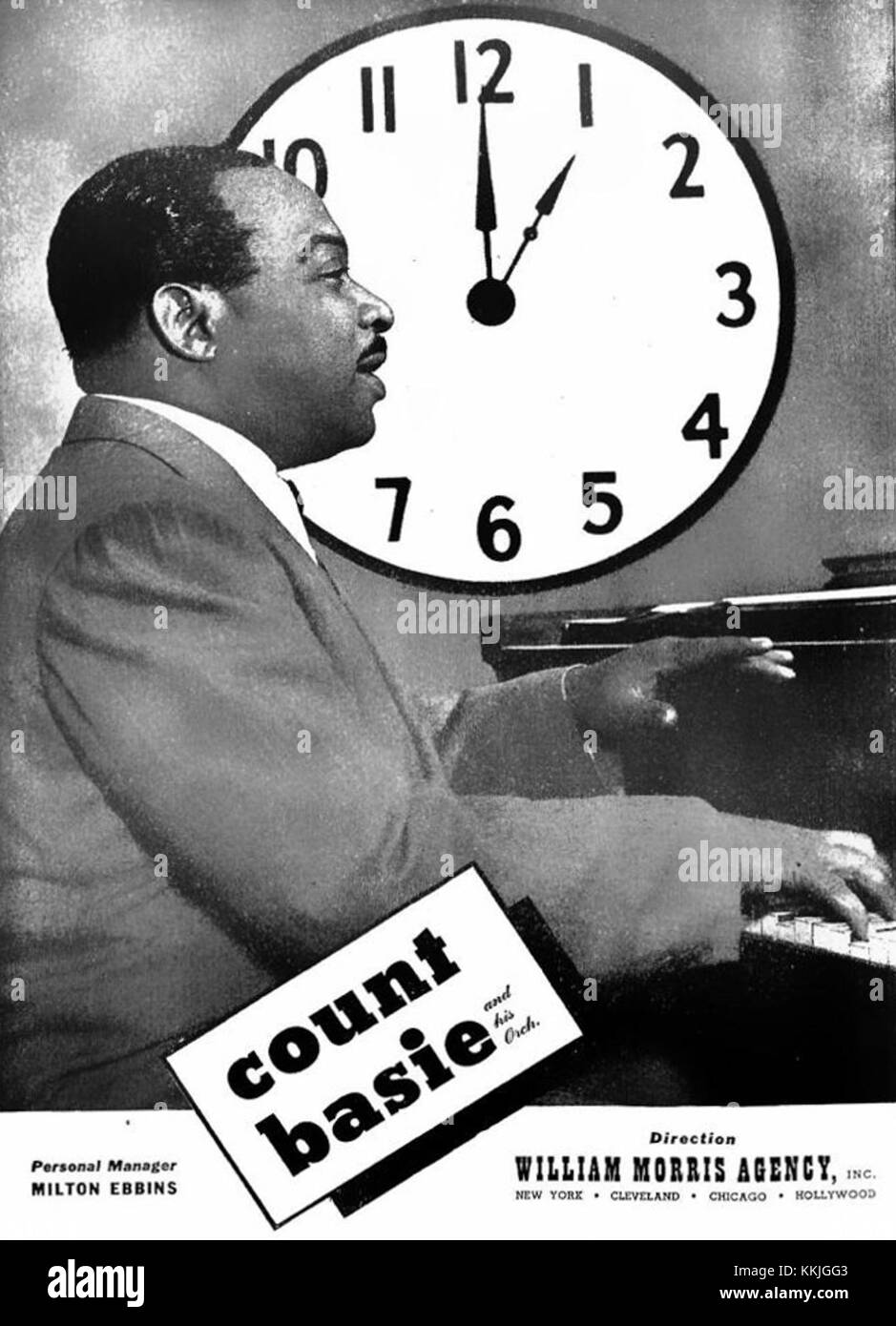 Count Basie, an influential jazz musician, is depicted on a billboard ...