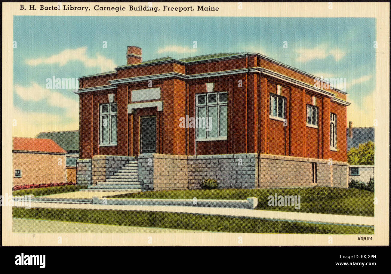 The B. H. Bartol Library in Freeport, Maine, is housed in a Carnegie ...