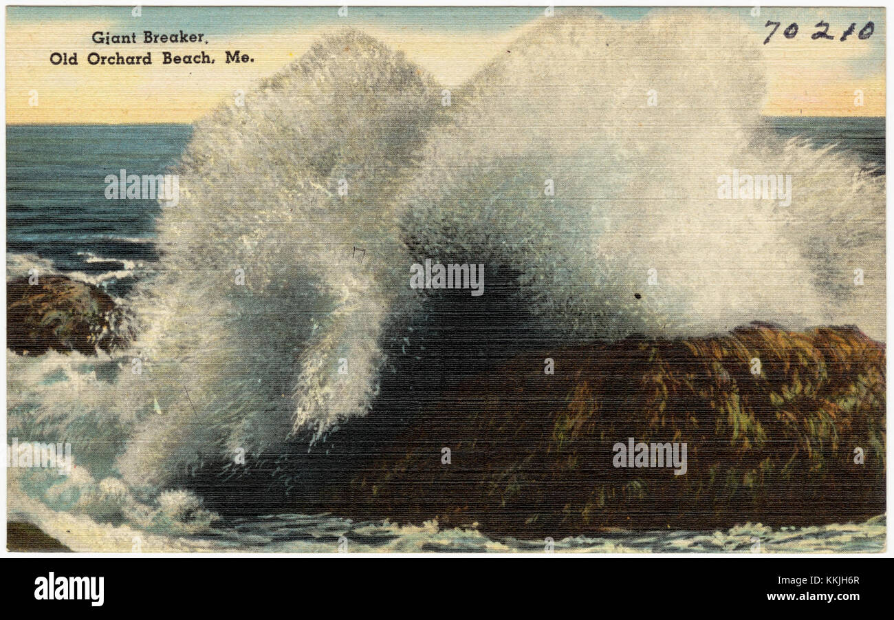 The Giant Breaker is a prominent amusement ride at Old Orchard Beach in ...