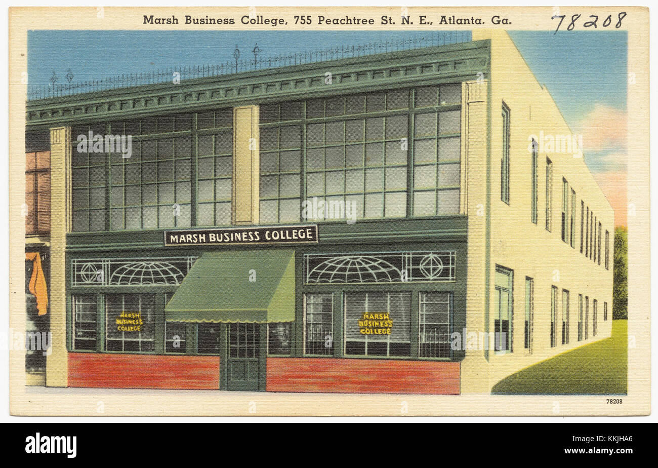 Marsh Business College, located at 755 Peachtree Street NE in Atlanta ...