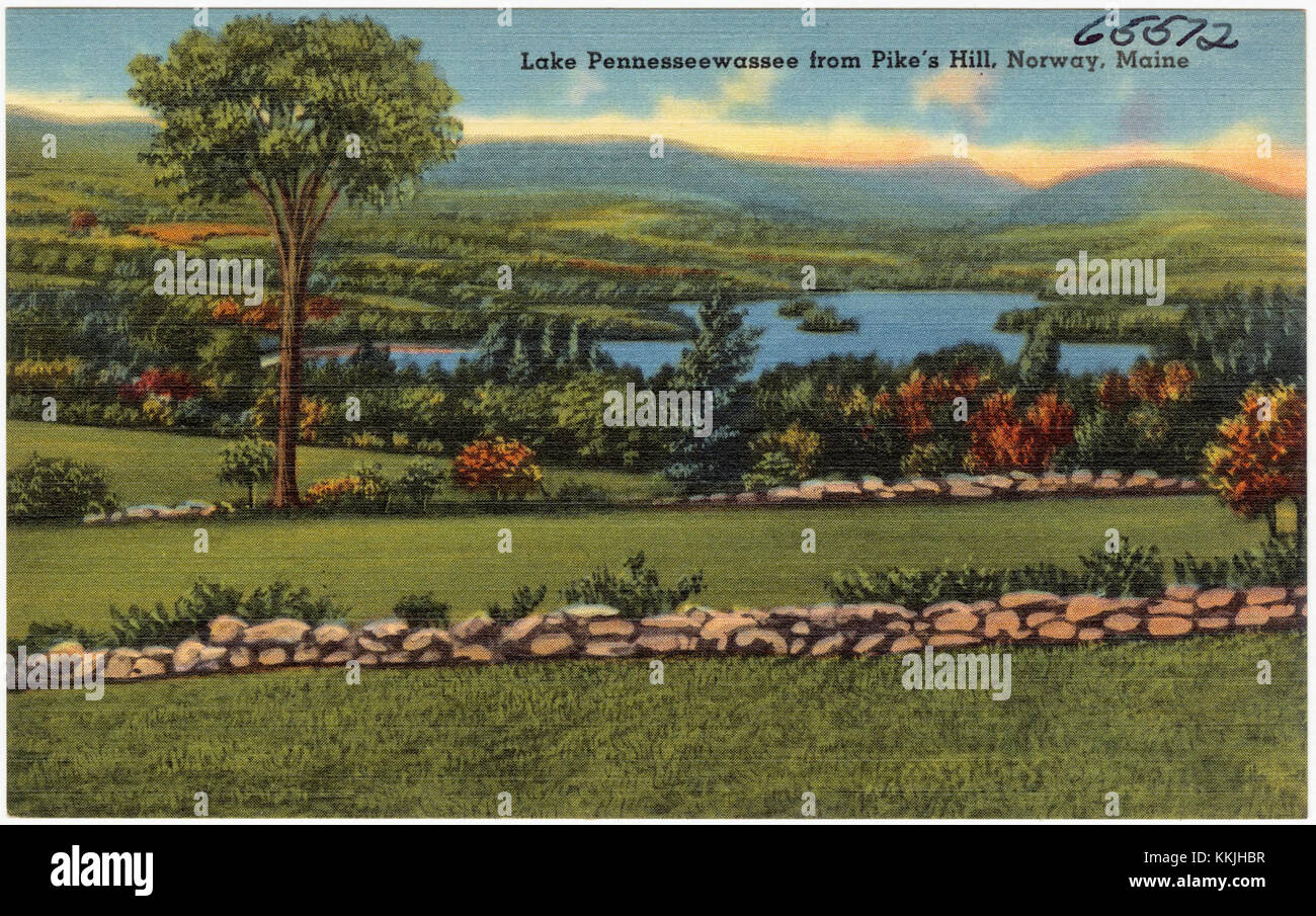 This view of Lake Pennesseewassee, taken from Pike's Hill in Norway ...