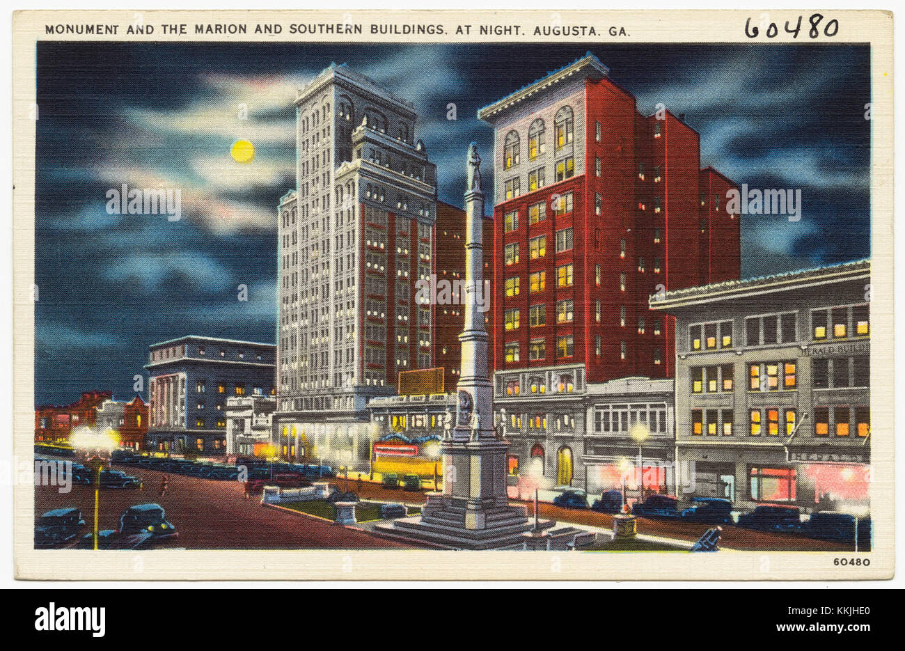 This nighttime image captures the Monument, Marion, and Southern ...