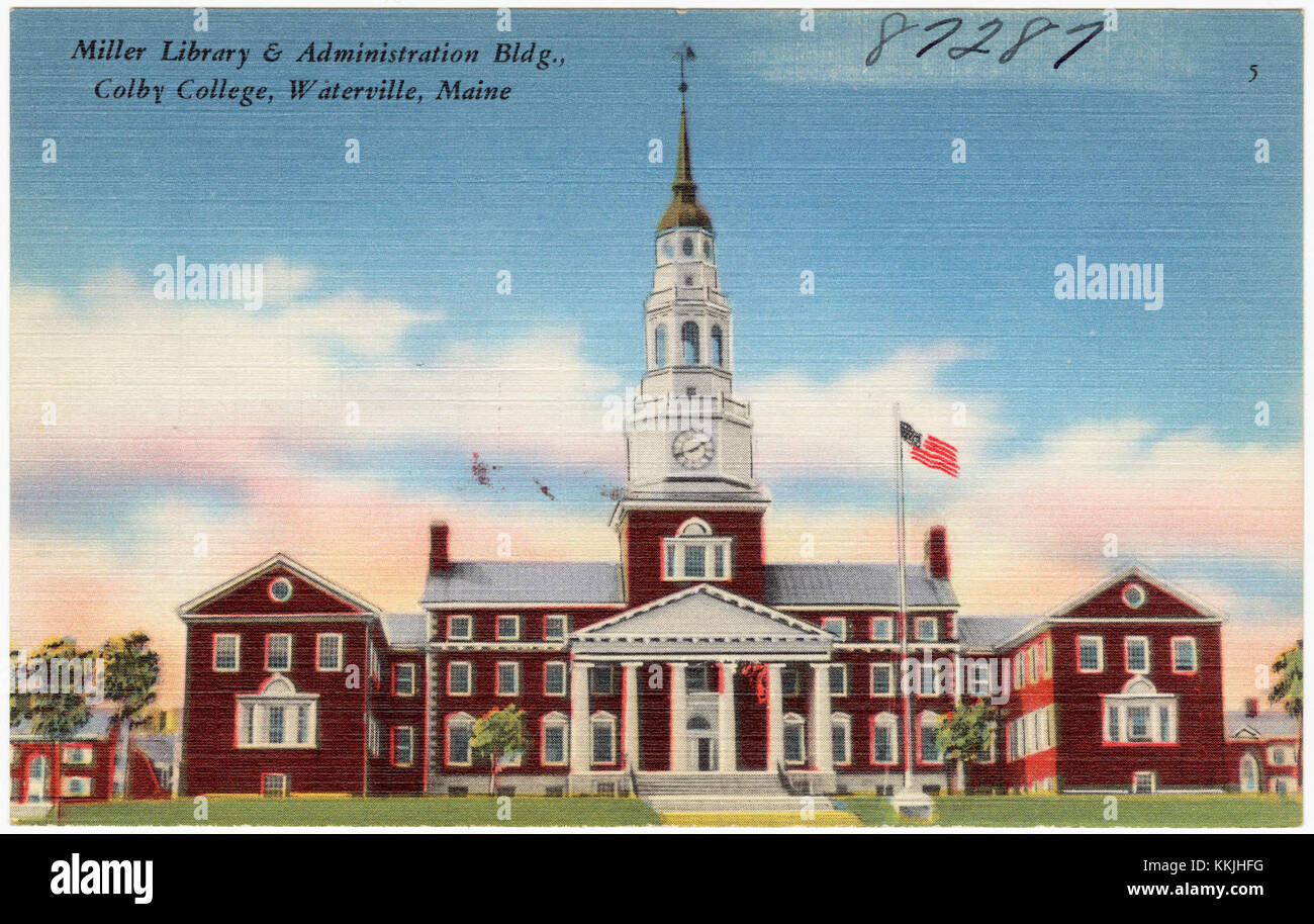The Miller Library and Administration Building at Colby College in ...