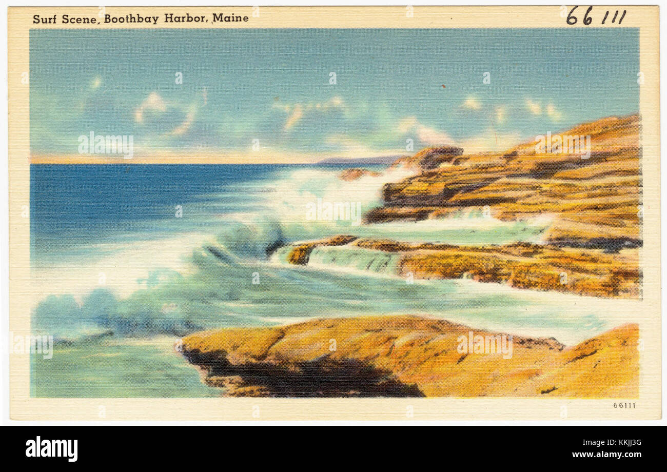 A surf scene from Boothbay Harbor, Maine, captures the natural beauty ...