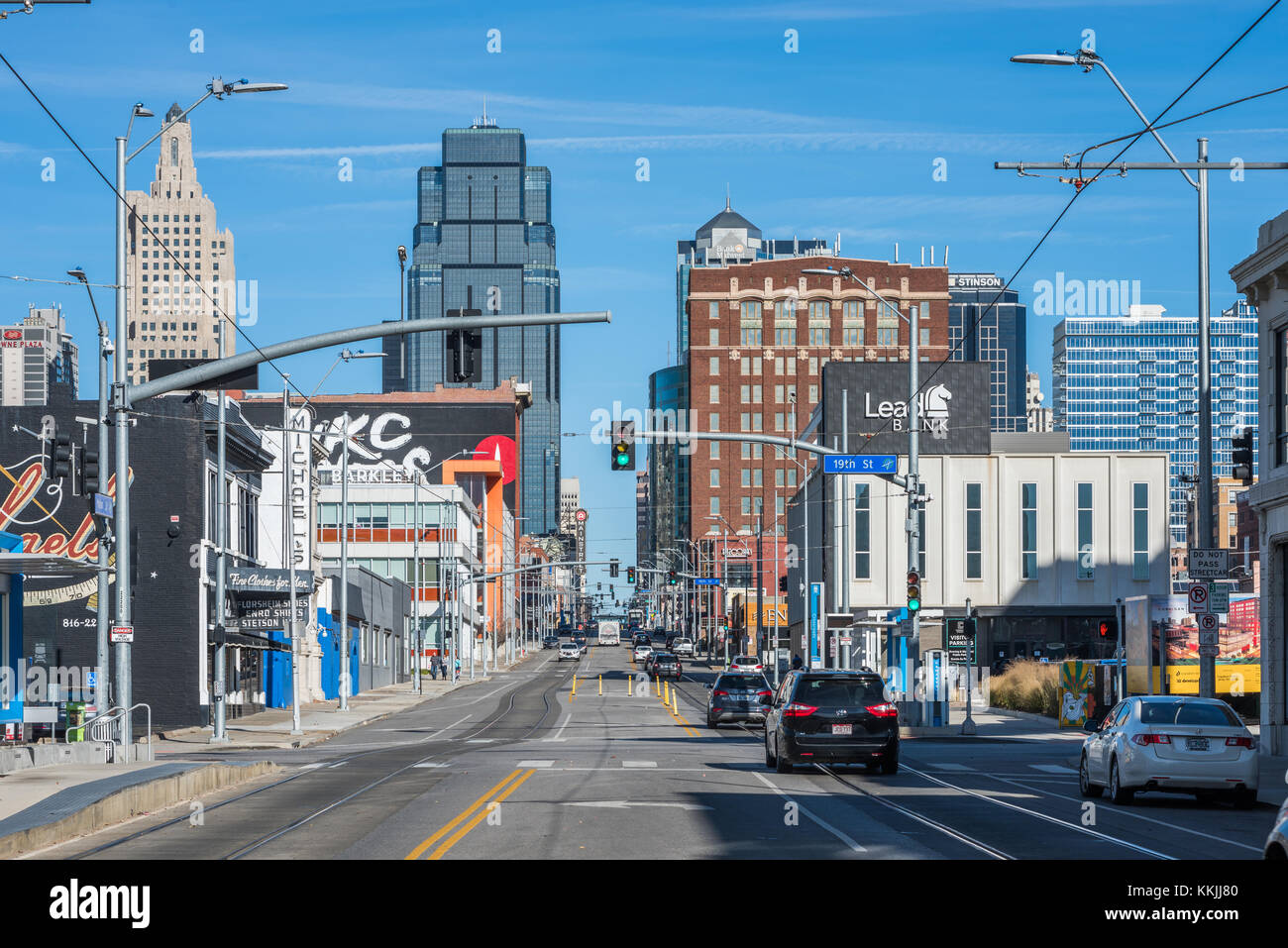 View of Main Street looking north from 19th Street Stock Photo - Alamy