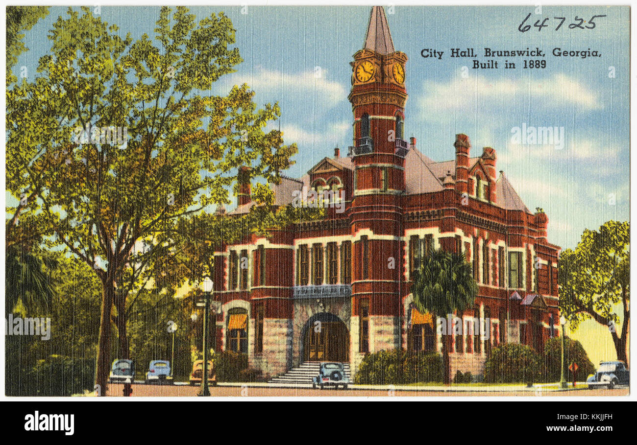 The City Hall of Brunswick, Georgia, was built in 1889. This historic ...