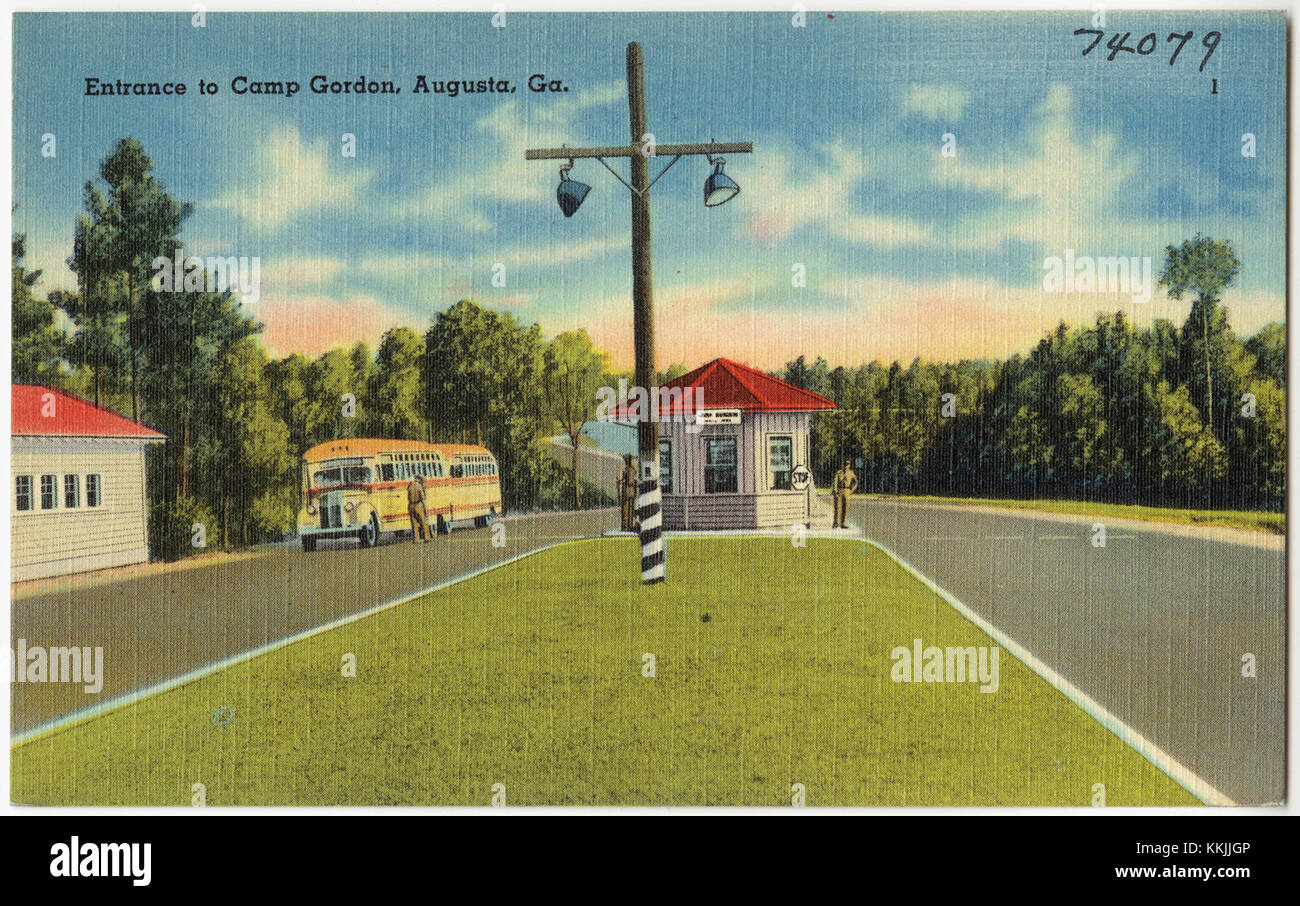 The entrance to Camp Gordon in Augusta, Georgia, marks the gateway to ...