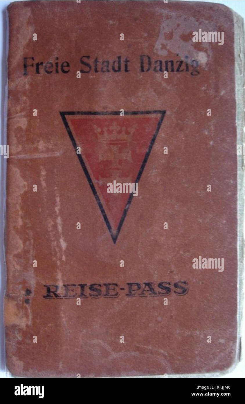 A Danzig passport is a historical document issued by the Free City of ...