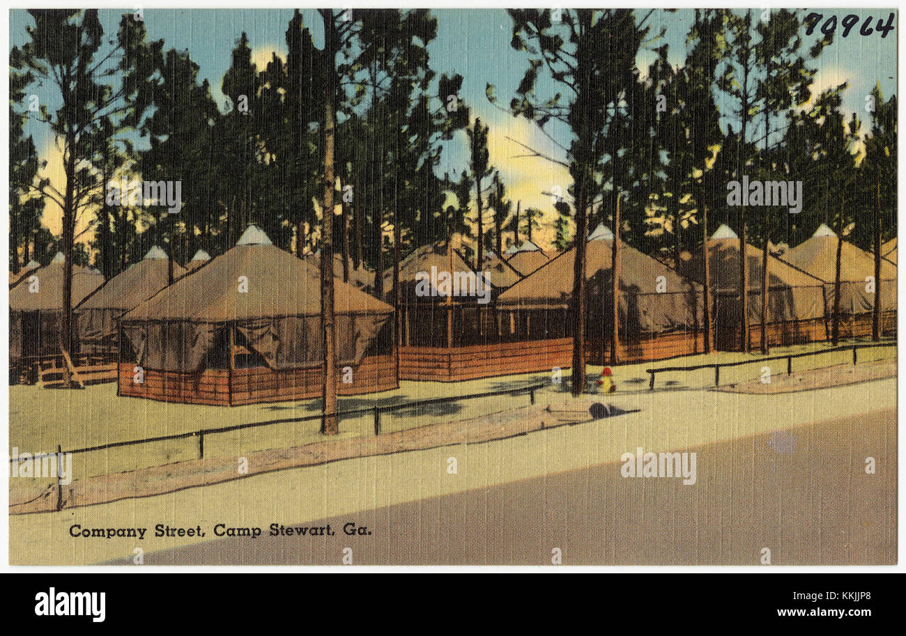 Company Street at Camp Stewart, Georgia, was an important military area ...