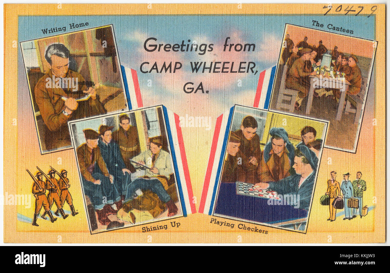 A photograph from Camp Wheeler, Georgia, depicting soldiers during ...