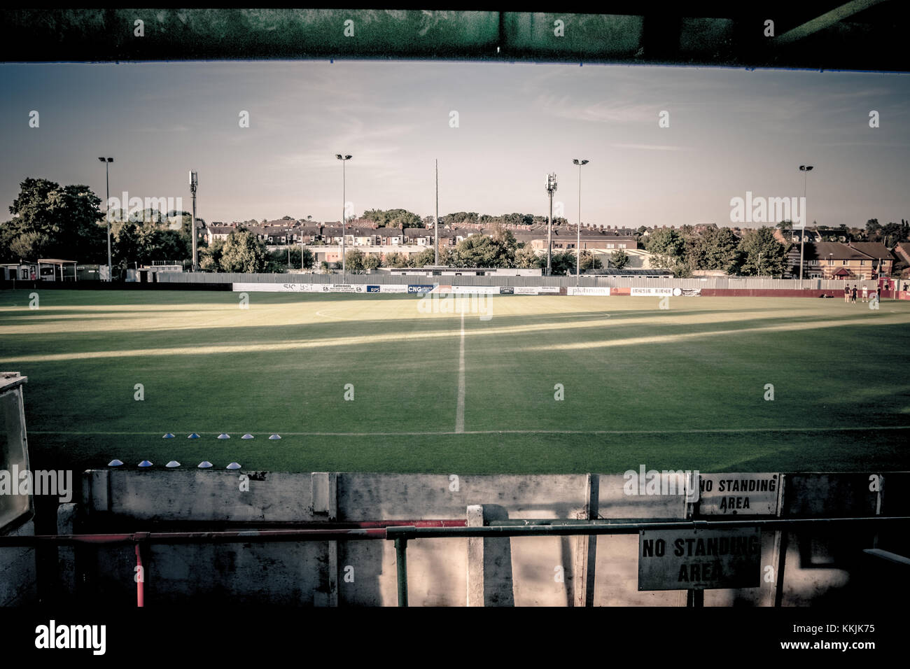 General View of the home ground of Harrogate Railway AFC, Station View ...