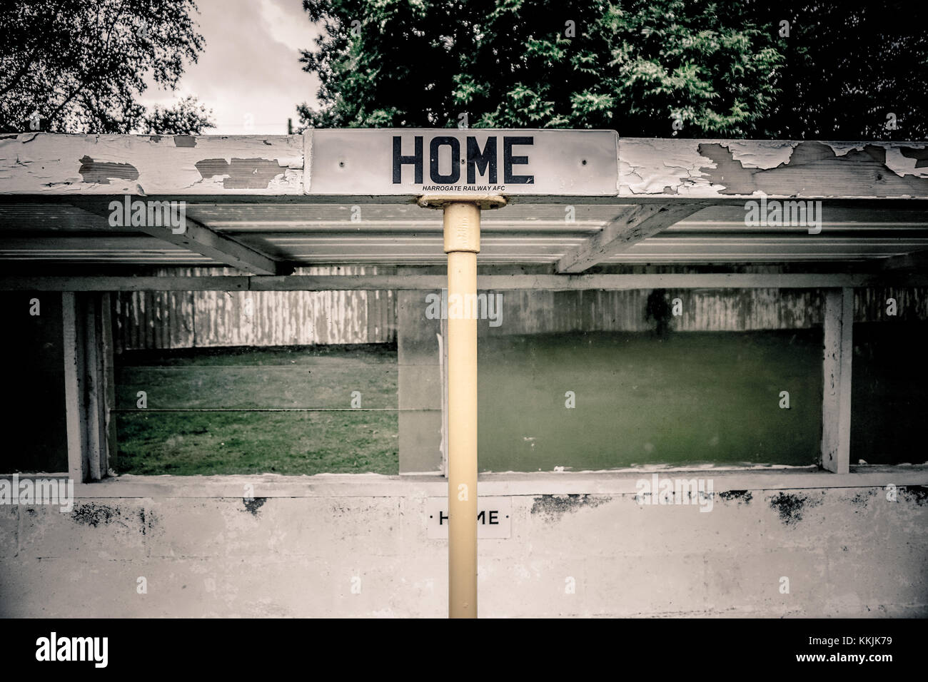 General View of the home ground of Harrogate Railway AFC, Station View ...