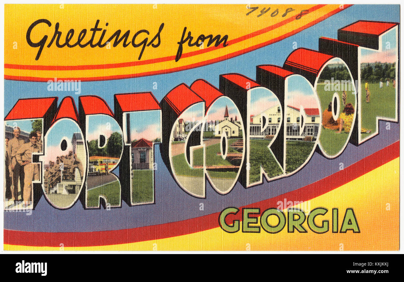 A postcard from Fort Gordon, Georgia, highlighting this U.S. Army ...