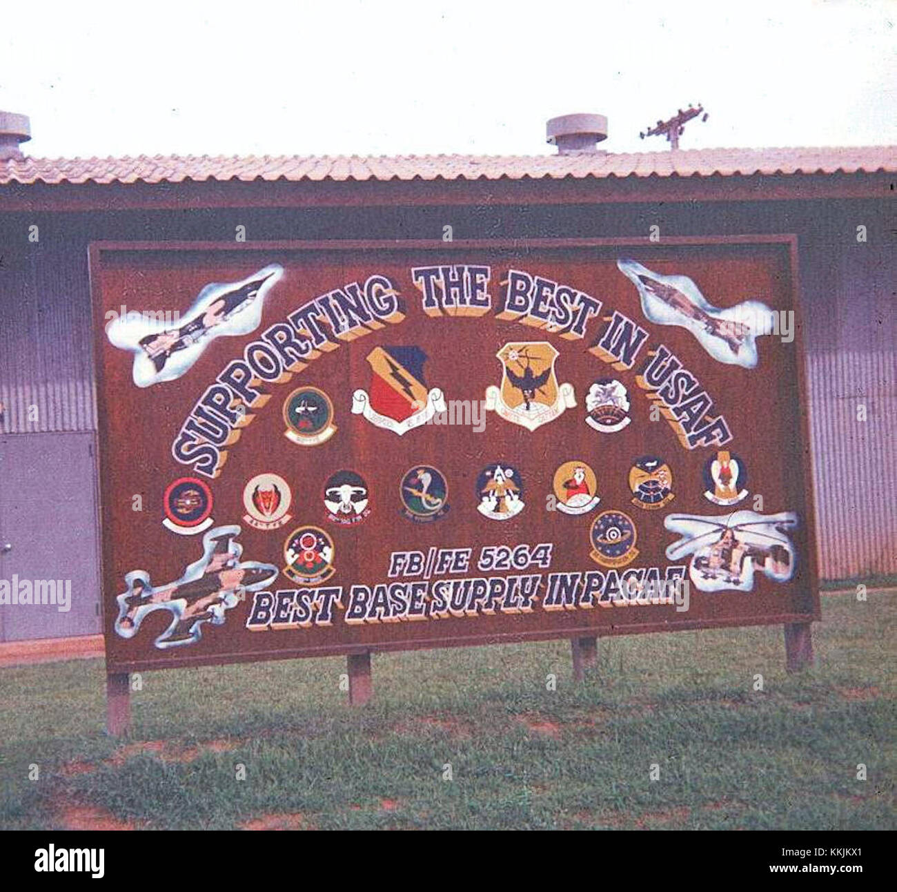 A sign identifying the headquarters of the 388th Supply Squadron, a ...
