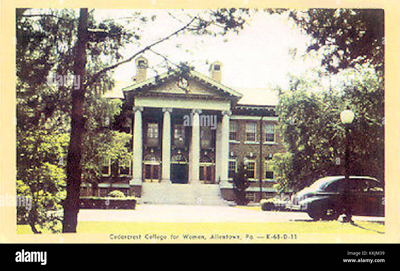 The image shows Cedar Crest College in the 1950s. Cedar Crest, located ...