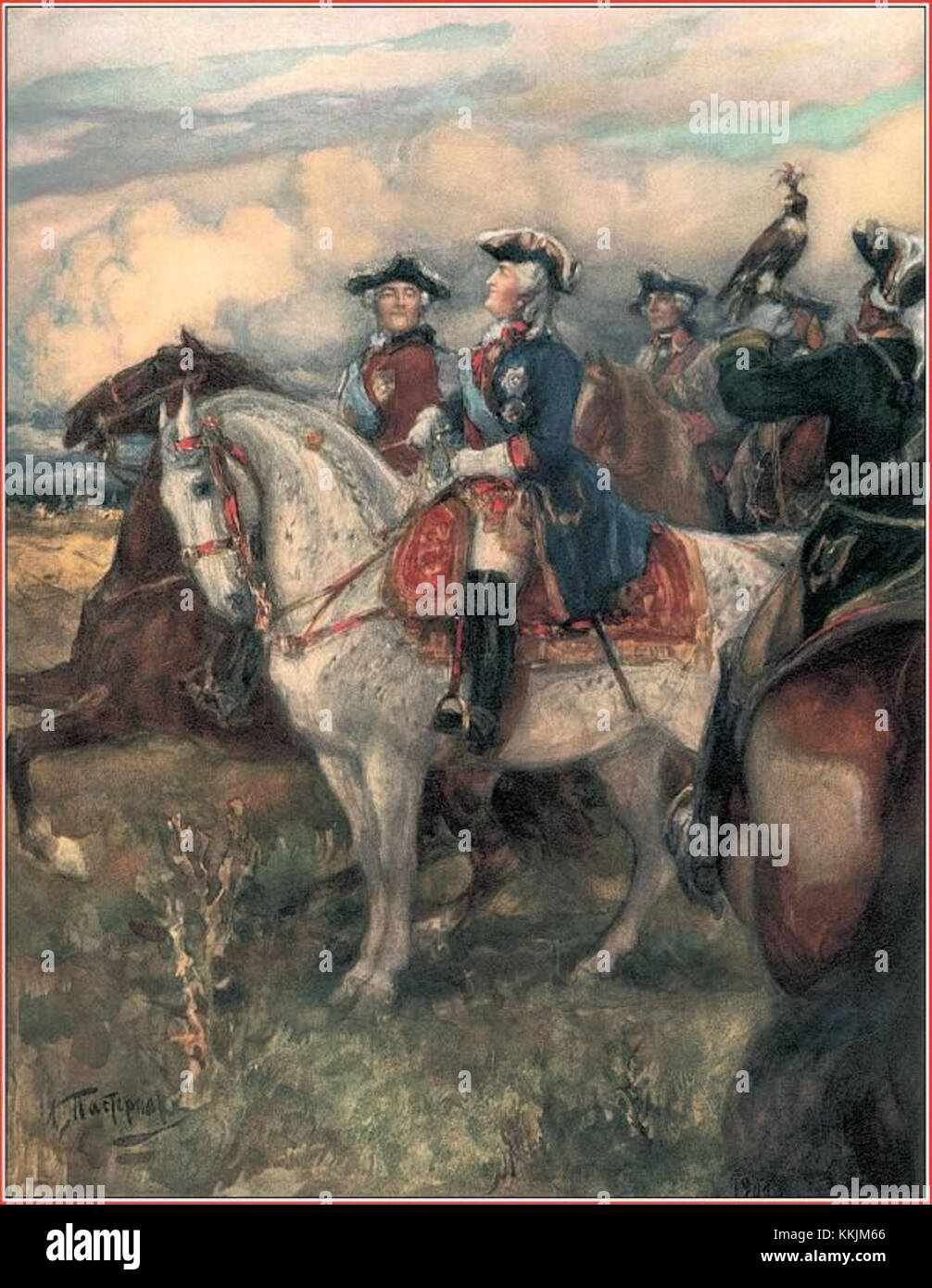 Catherine II in uniform, painted by L. Pasternak in the early 20th ...