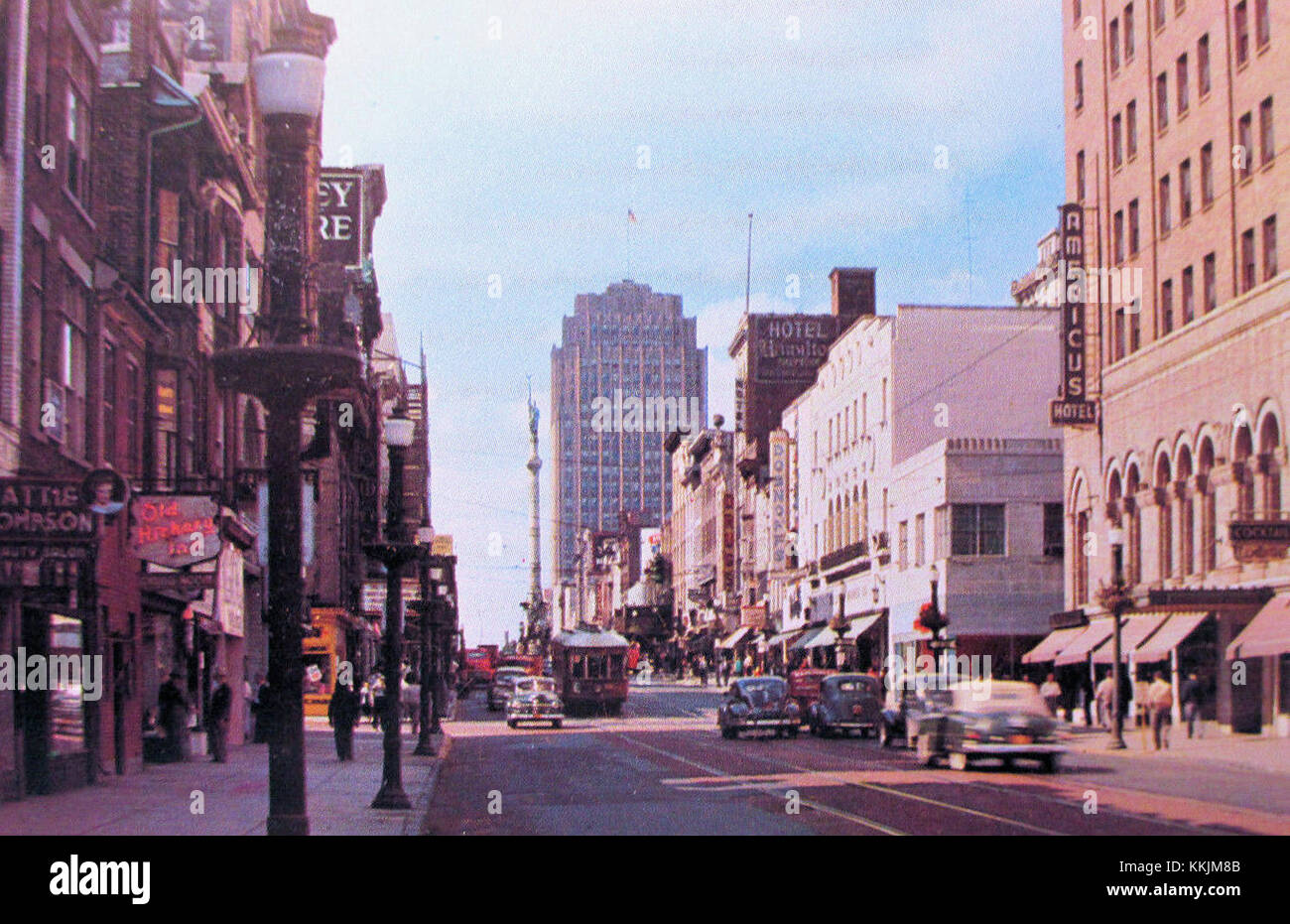 The image captures the 500 Block of Hamilton Street in 1950, showing a ...