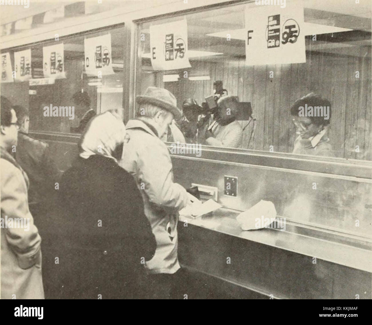 A historical image of the MBTA pass program sales office from 1978 ...
