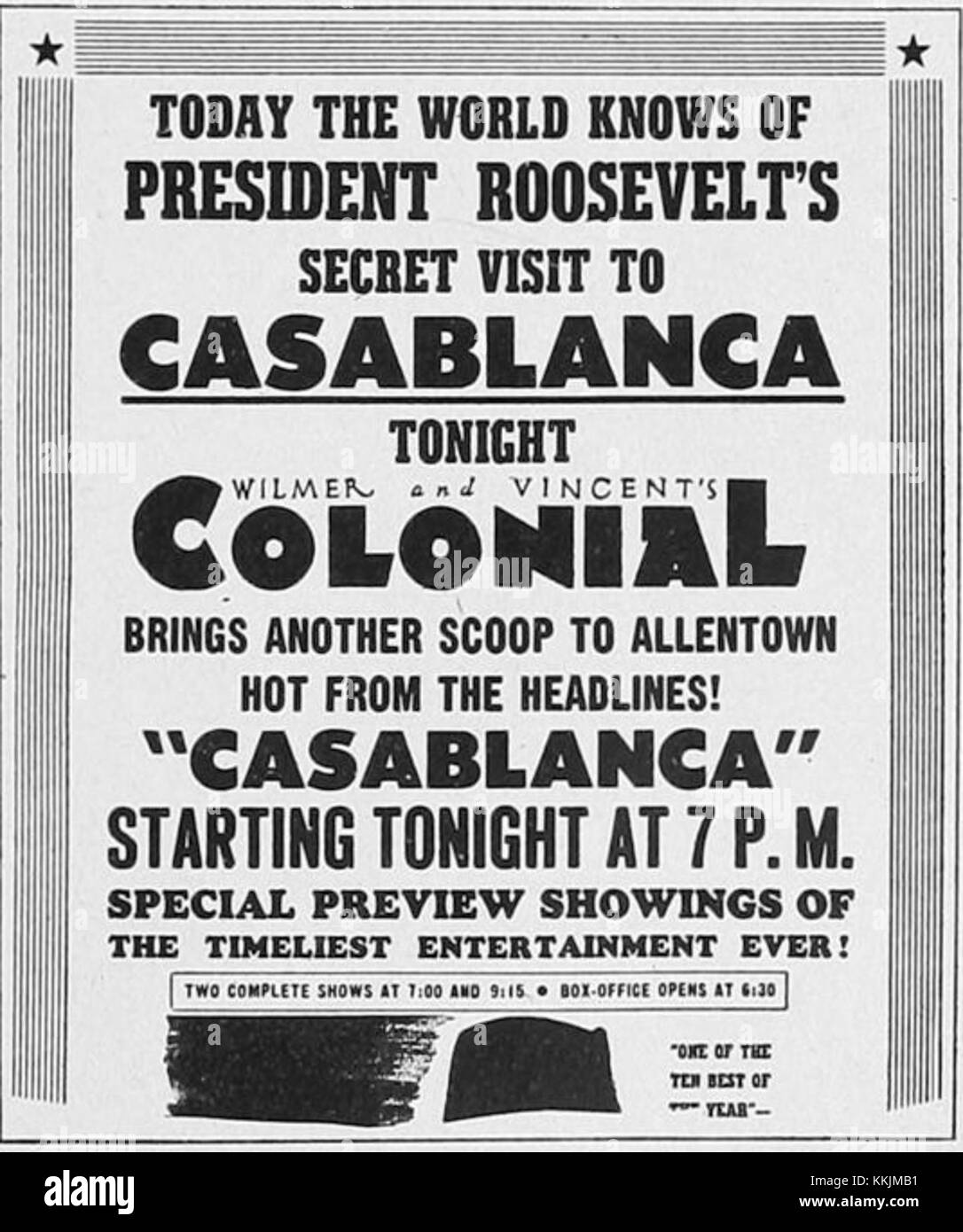 Hollywood poster ad Black and White Stock Photos & Images - Alamy