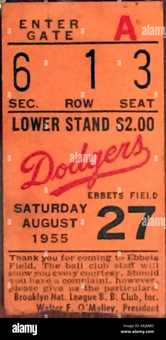 1950s ticket hi-res stock photography and images - Alamy