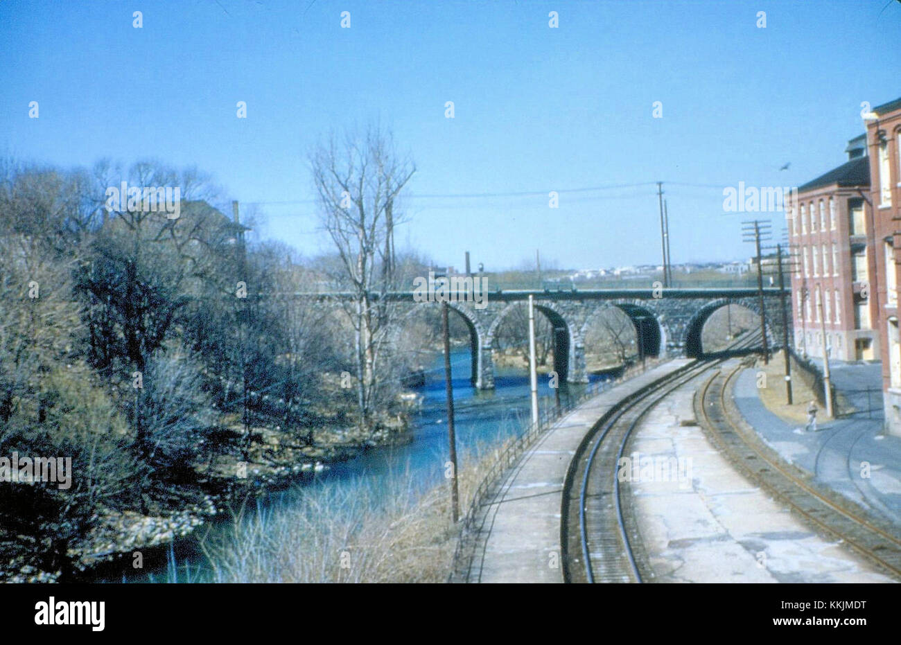 The 1953 photograph of the Linden Street Bridge over Jordan Creek and ...