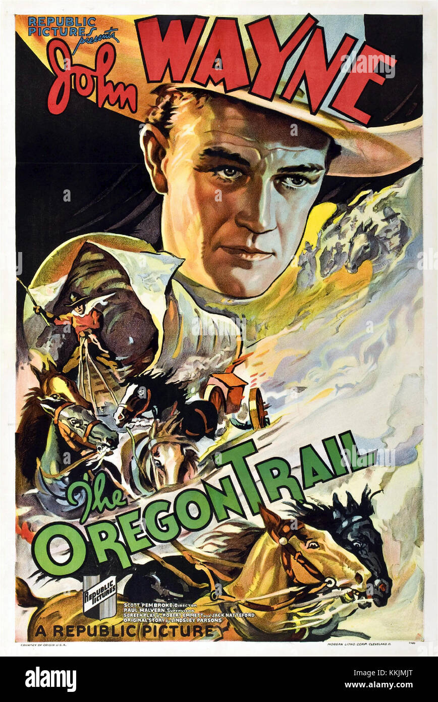 The Oregon Trail poster is a historical depiction of the pioneering ...