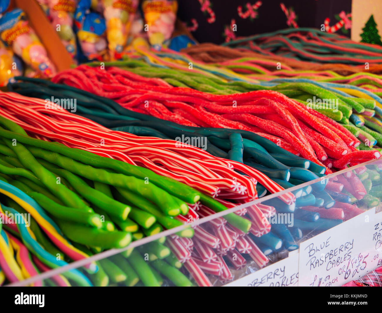 sweet candy on Christmas market,Northern Ireland Stock Photo - Alamy
