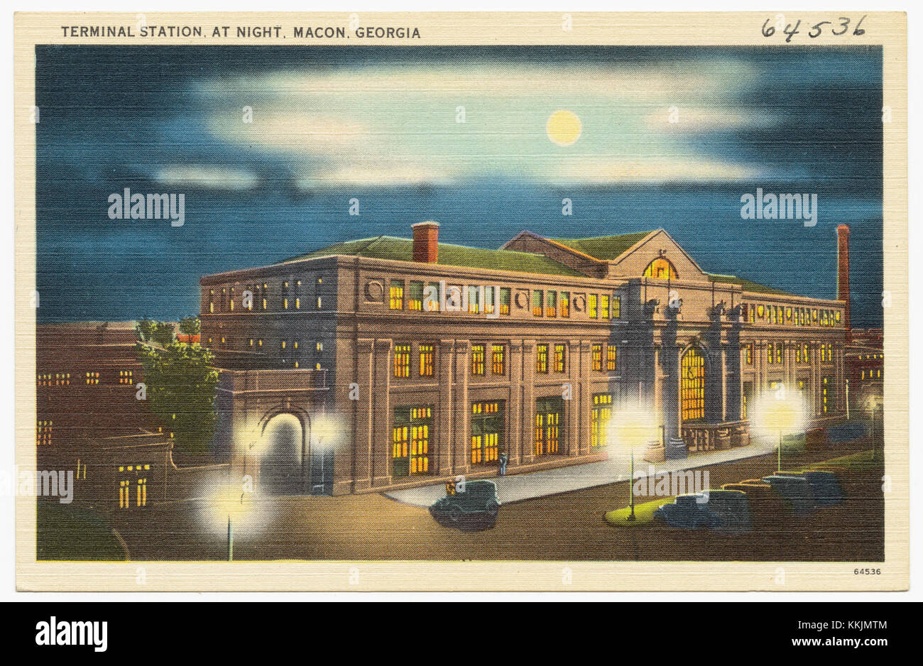 Terminal Station, at night, Macon, Georgia (8368122138 Stock Photo - Alamy