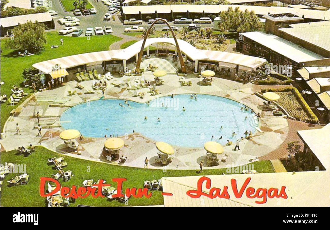 The Desert Inn Pool, photographed in 1972, was an iconic feature of the ...