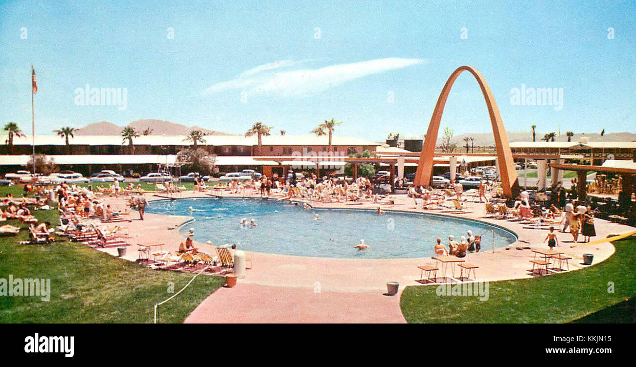 The Desert Inn pool, captured in 1955, was a central feature of the ...