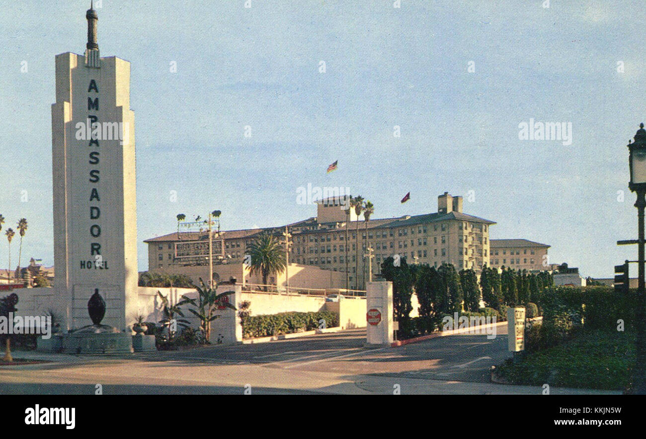 Ambassador Hotel entrance gate Stock Photo - Alamy