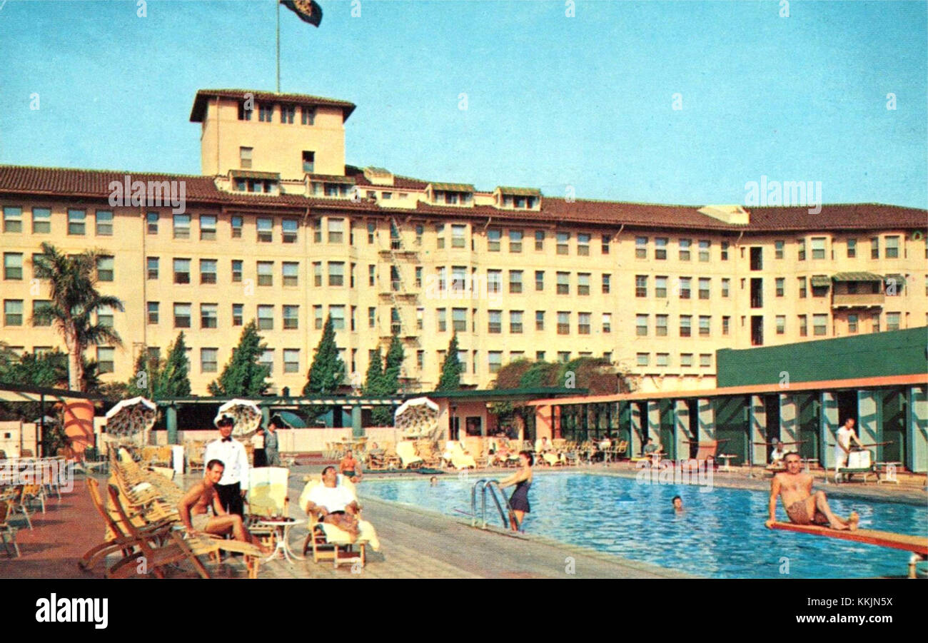 The Ambassador Hotel pool, a prominent feature of the historic hotel ...