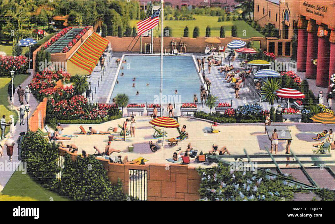 Ambassador Hotel pool, beach and Lido Club Stock Photo - Alamy