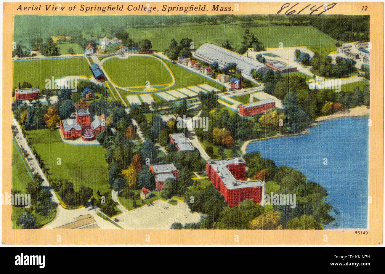 An aerial photograph of Springfield College's campus in Springfield ...