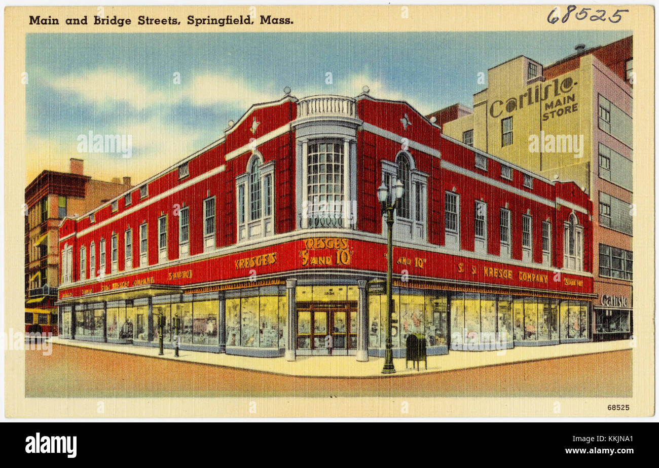 Photograph of Main and Bridge Streets in Springfield, Massachusetts ...