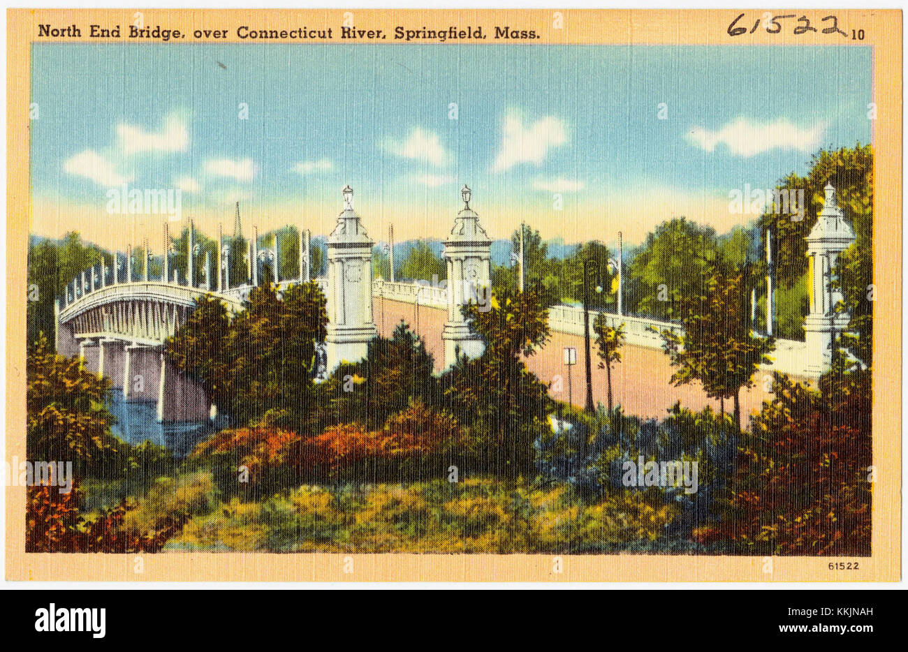 North End Bridge, over Connecticut River, Springfield, Mass (61522 ...
