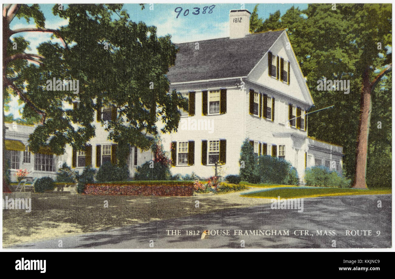 The 1812 House, Framingham Ctr., Mass., Route 9 (90388 Stock Photo - Alamy