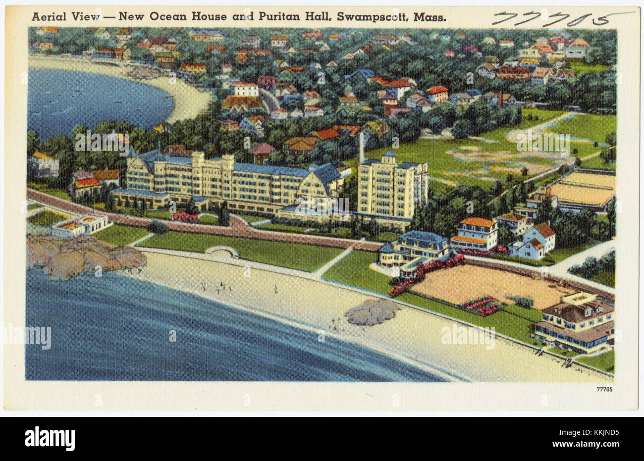 Aerial view -- New Ocean House and Puritan Hall, Swampscott, Mass ...