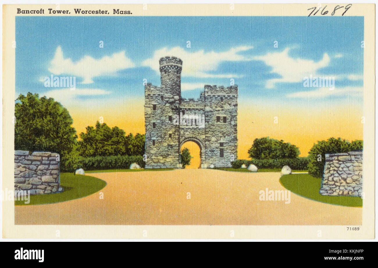 Bancroft Tower in Worcester, Massachusetts, is a historic monument that ...