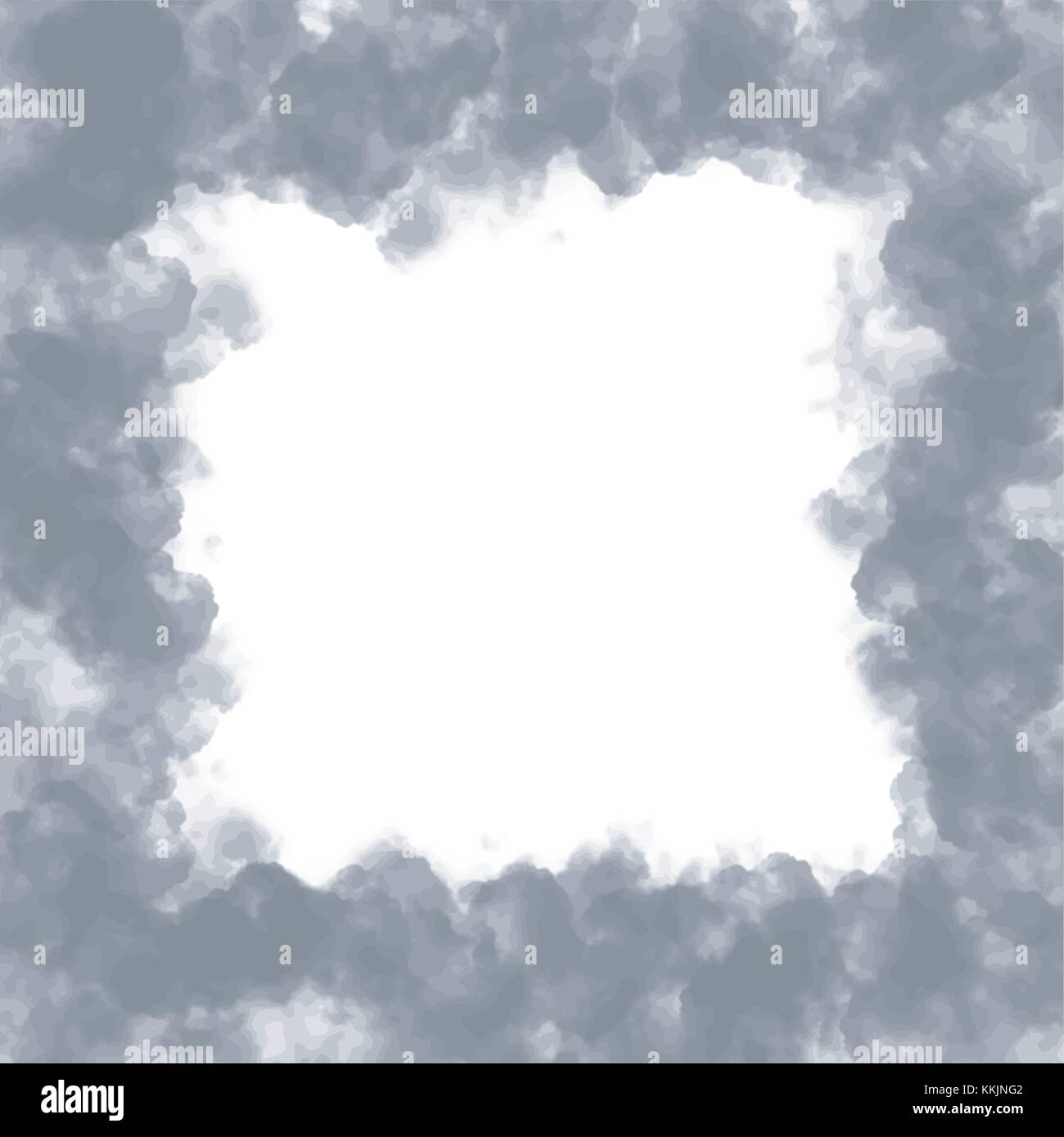 grey abstract watercolor cloud frame pattern with white center area ...