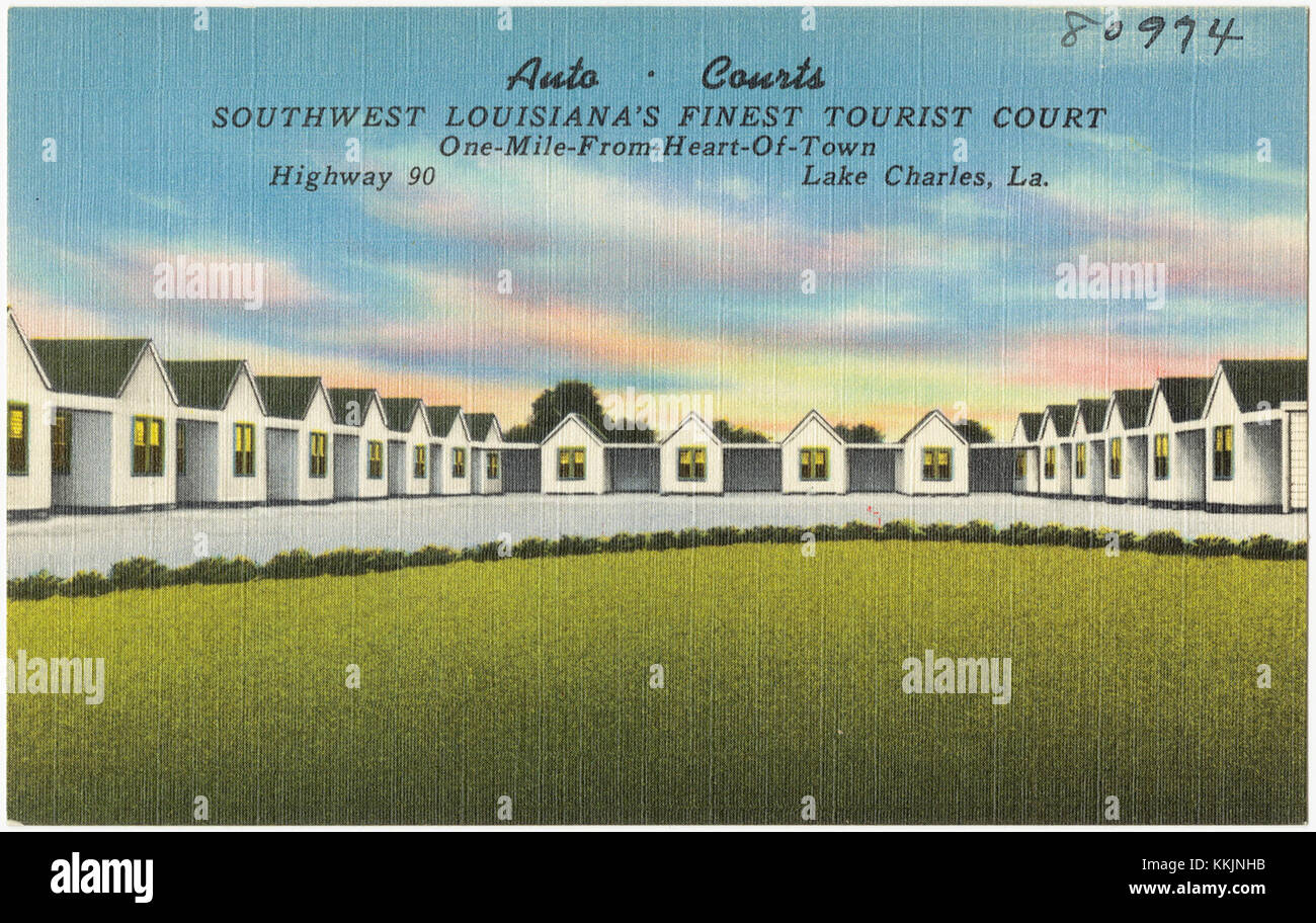 This image represents an auto court in Southwest Louisiana, a tourist ...