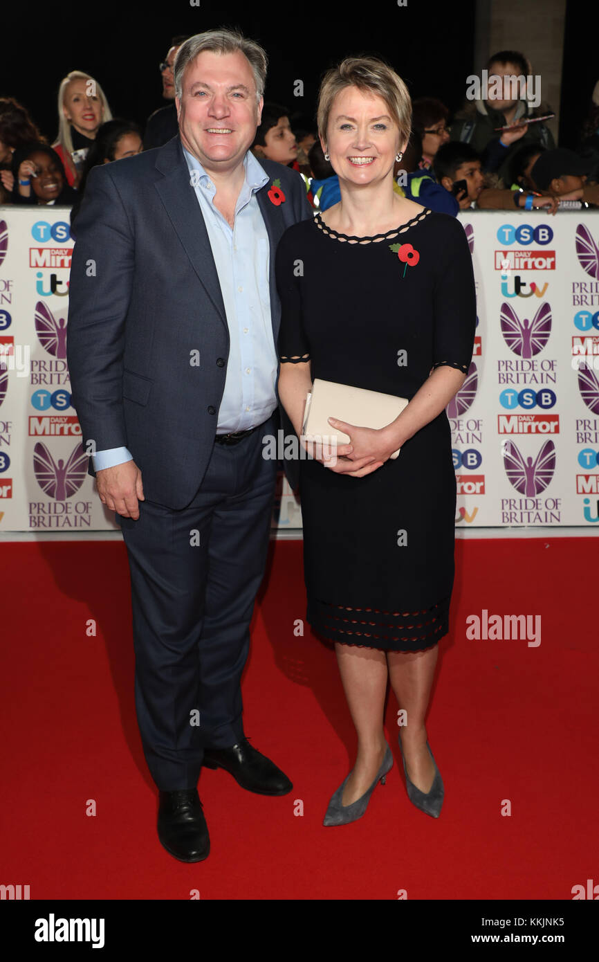 The Pride of Britain Awards 2017 - Arrivals Featuring: Ed Balls, Yvette ...