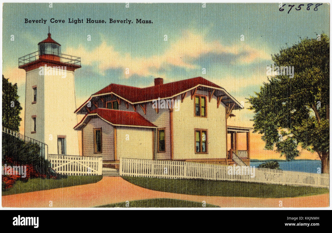 The Beverly Cove Lighthouse in Beverly, Massachusetts, is an iconic ...
