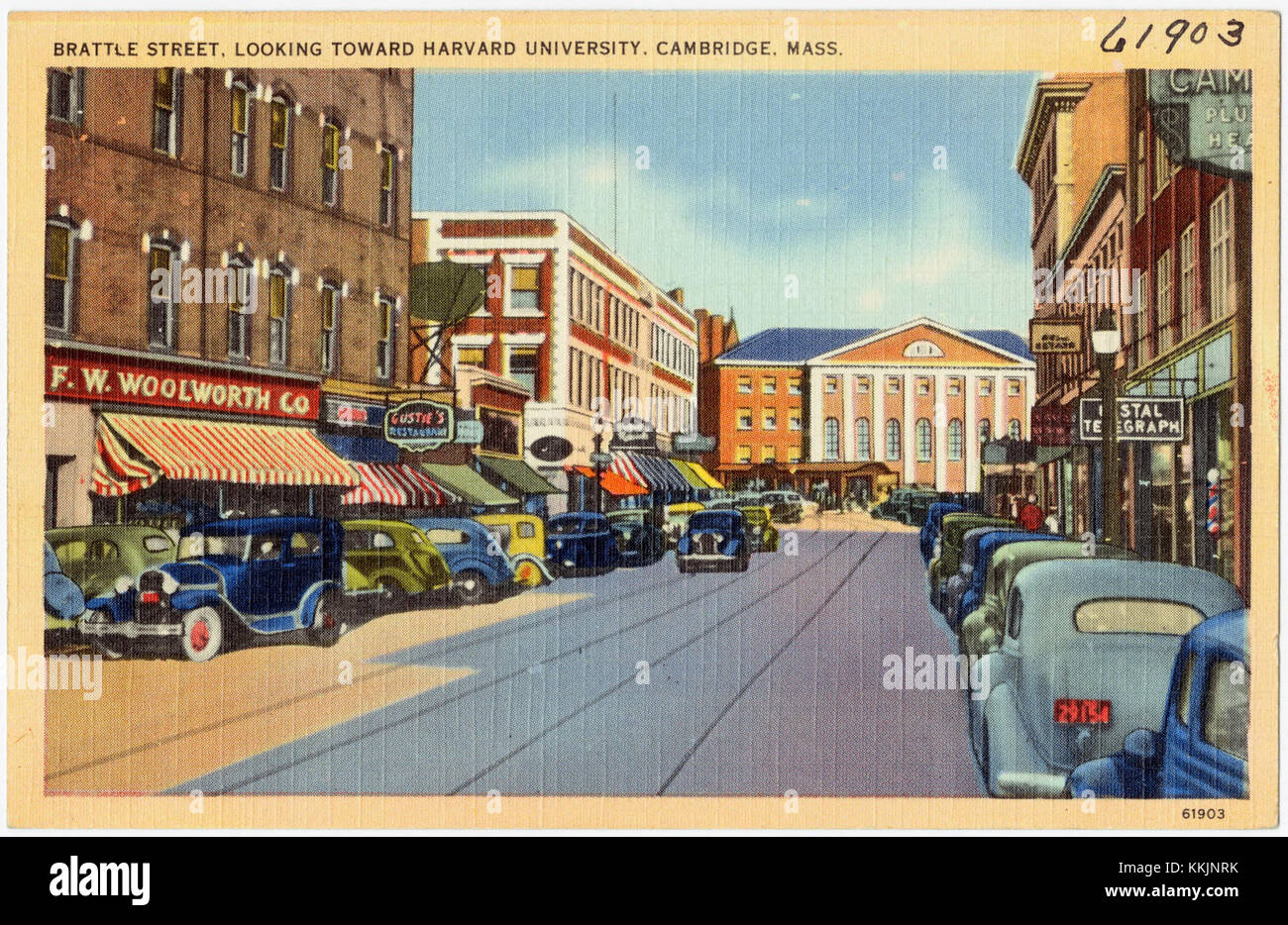 Brattle Street in Cambridge, Massachusetts, offers a view toward ...