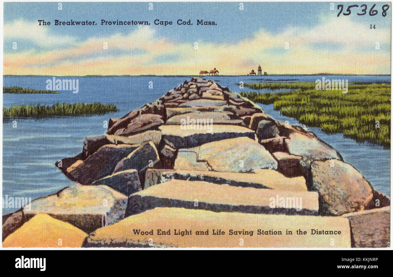This photograph of the *breakwater* at *Provincetown*, Cape Cod, Mass ...